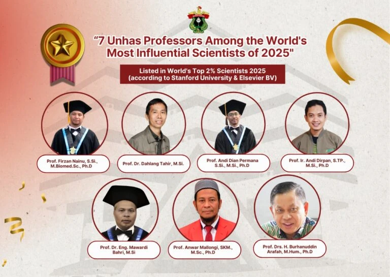 7 Ilmuwan Unhas Masuk Daftar 2% Ilmuwan Paling Berpengaruh Dunia, Prof ...